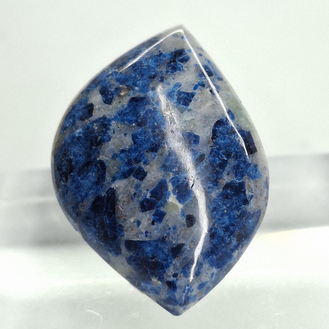 Georgia Lazulite Leaf Shaped Cabochon, Graves Mountain Lazulite in ...