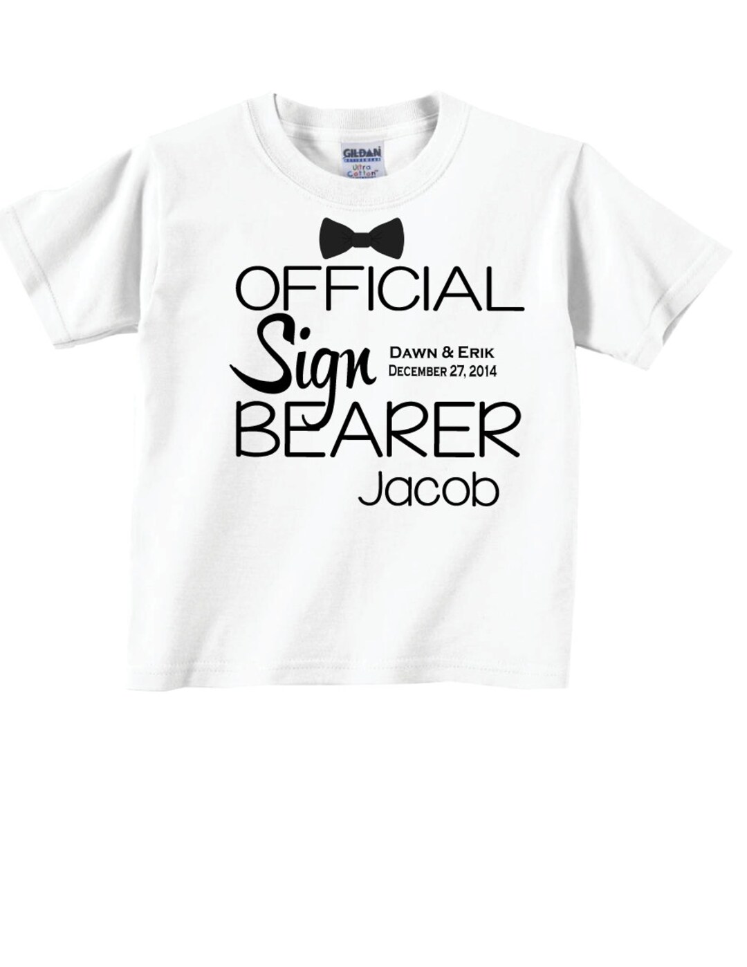 Personalized Sign Bearer Shirts and Tshirts With Bowtie and Wedding ...