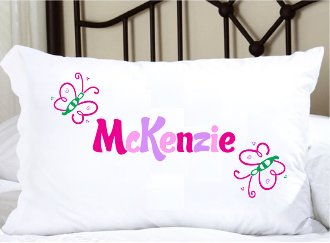 Personalized Butterfly Pillowcase: Girls Bedroom Decor Bedding. - Etsy