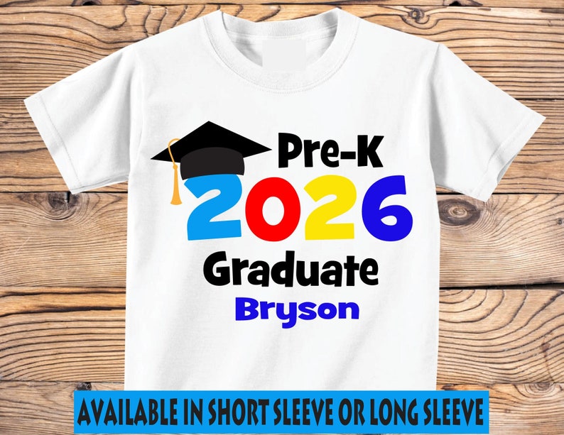 Pre-k Graduation Shirts and Tshirts With Cap and Colorful - Etsy