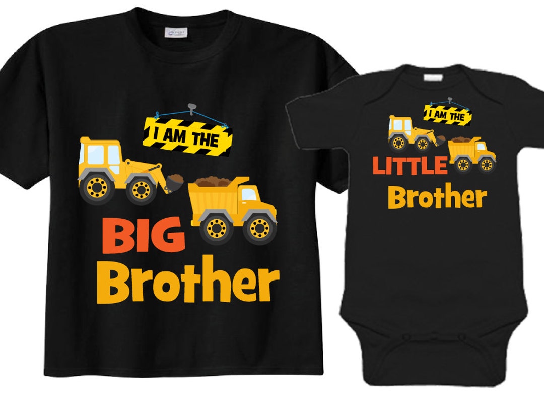 Big Brother Little Brother Construction Shirts: Tractor Loader Set of 2 ...
