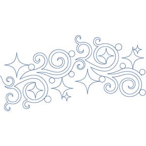 Sparkling Dreams - Digital Longarm Pantograph | Whimsical Star Swirl ...