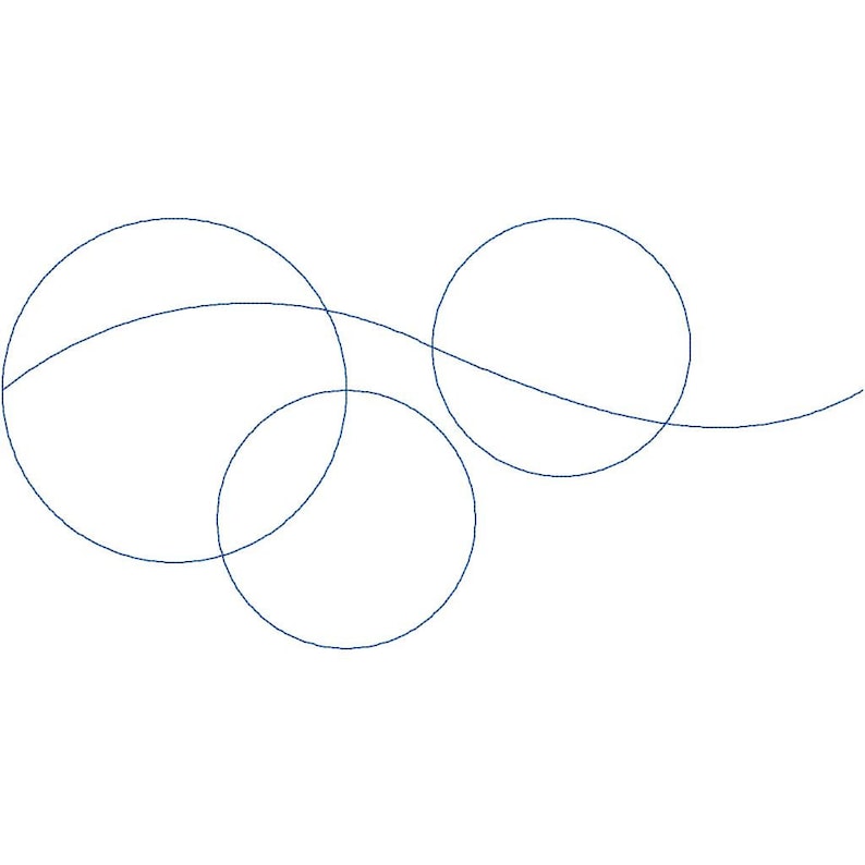 Bubble - Triple Digital Pantograph for Longarm Quilting - Fun Loop ...