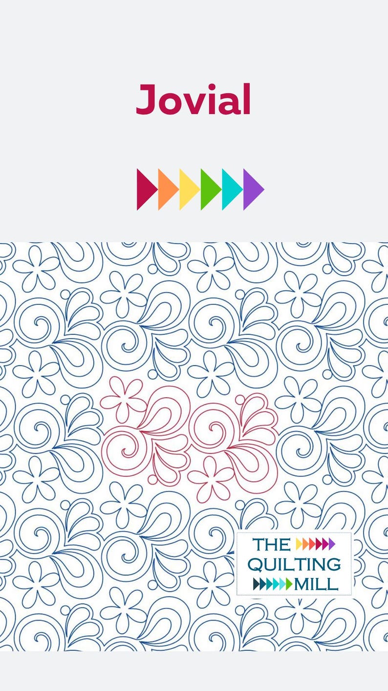 Jovial - Playful Swirl Longarm Quilting Pattern Digital | Pantographs ...