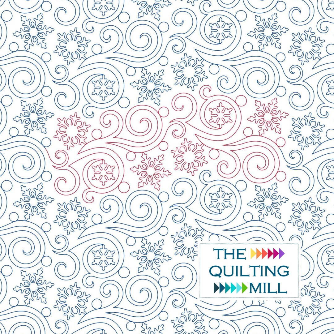 Snowy Dreams - Christmas Digital Pantograph | Elegant Snowflake Design for Longarm Quilting, E2E ...