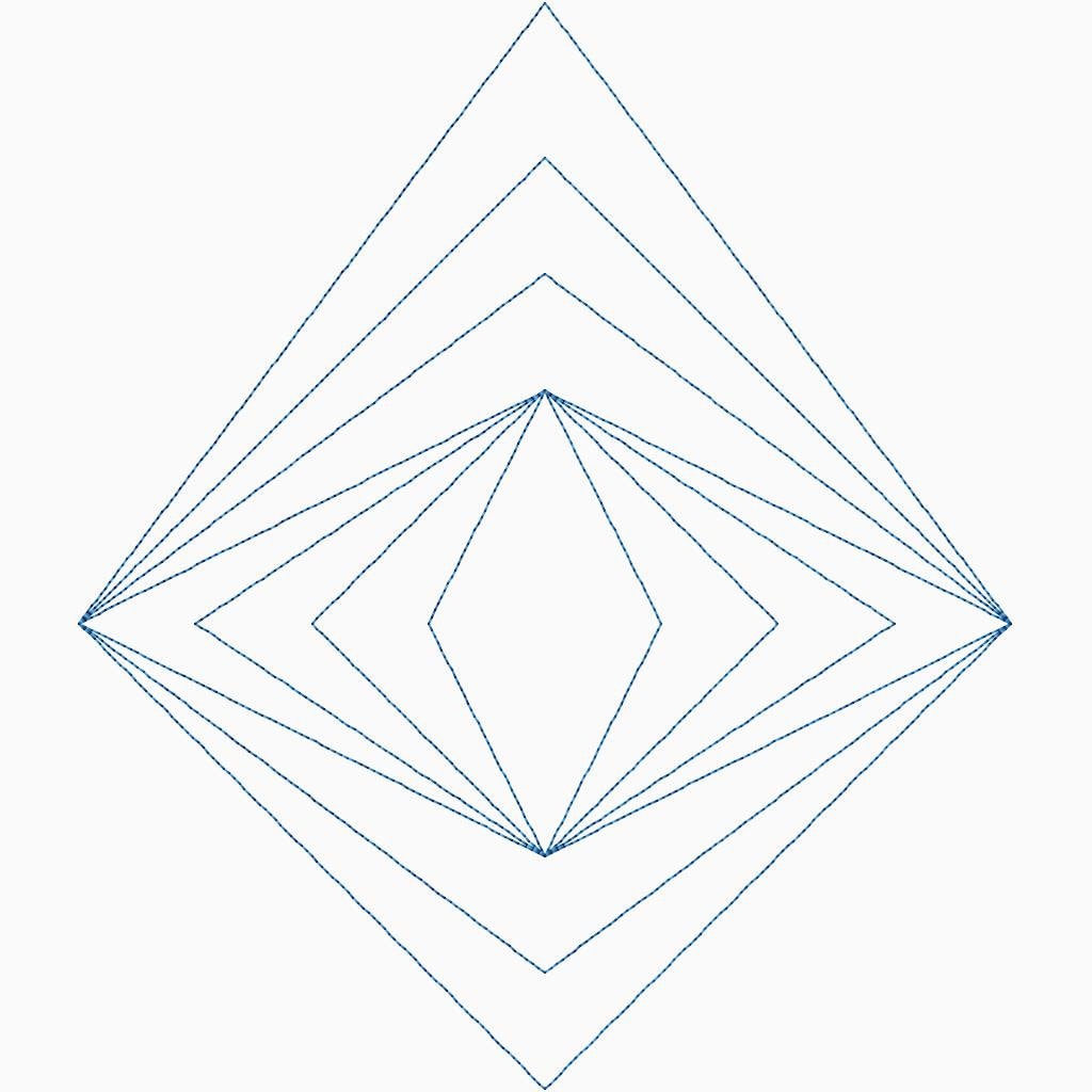 Dizzying - Digital Longarm Quilting Design | Modern Geometric Diamond ...