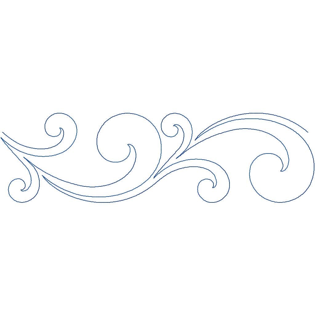 Wisp BORDER and CORNER SET Digital Longarm Quilting Design for Edge to ...