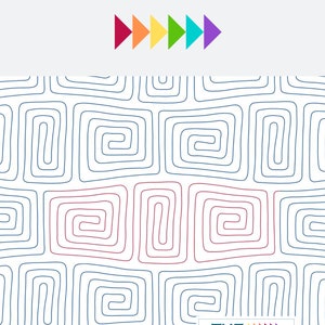 Snail Tracks - Digital Longarm Quilting Pantograph | Quirky Square ...