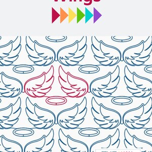Angel Wings - Digital Longarm Quilting Design for Edge to Edge ...