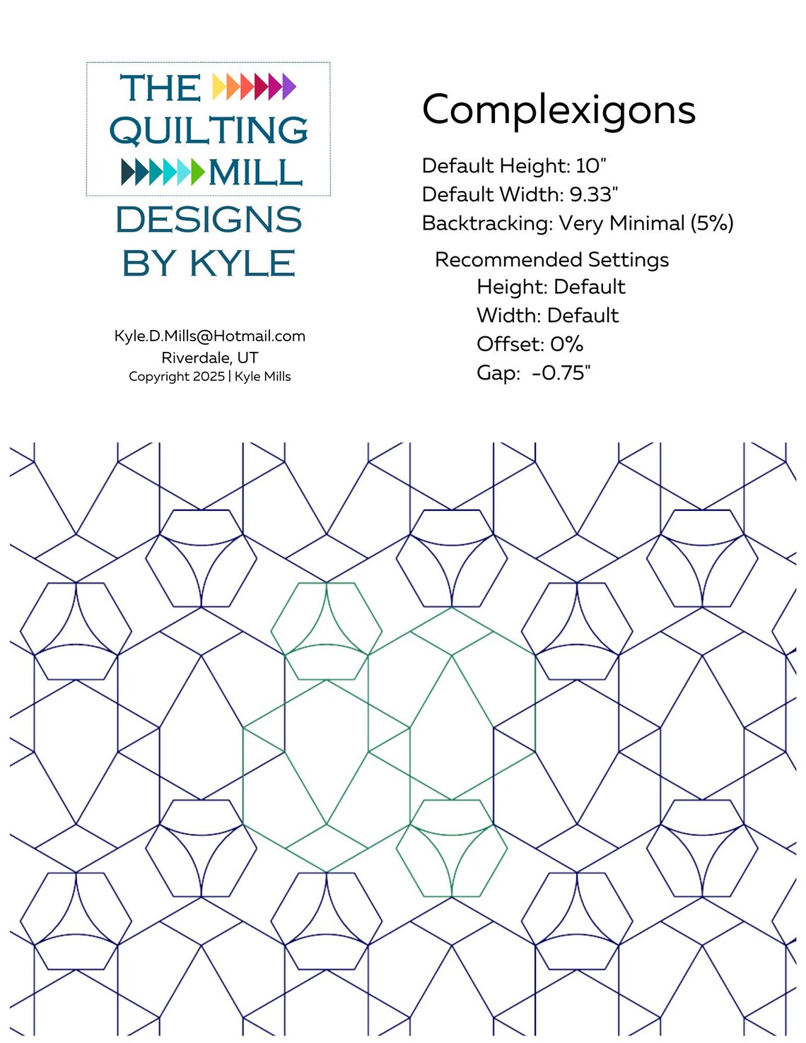 Complexigons - Digital Quilt Pantograph | Longarm Quilting Design ...
