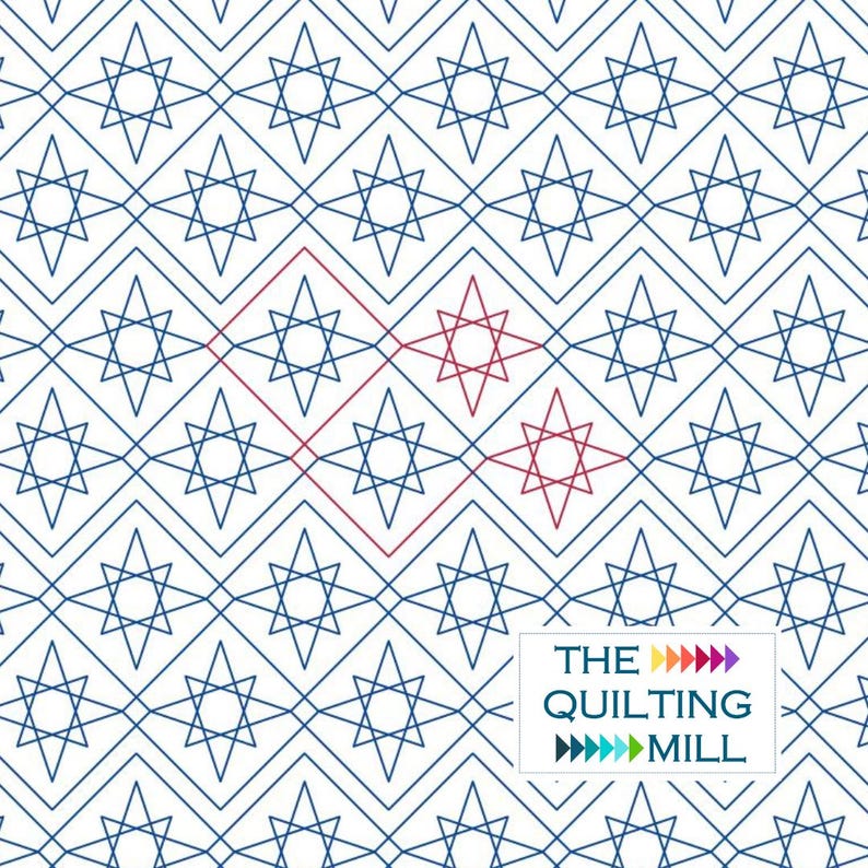 Kaleidostar Squares - Digital Pantograph | Geometric Star Longarm ...