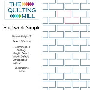 Brickwork Simplequilting Design for Edge to Edge Pantograph - Etsy