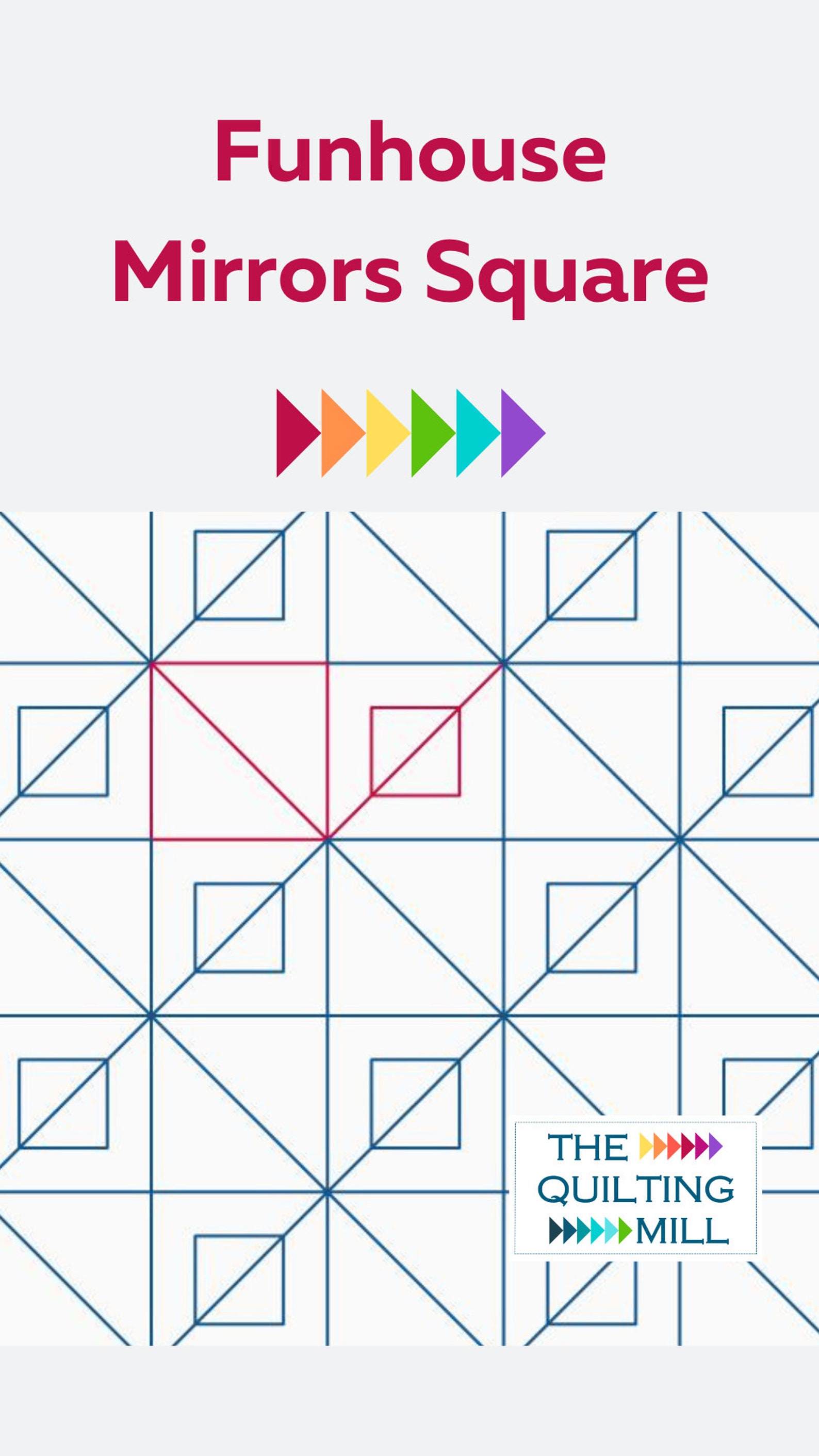 Funhouse Mirrors Square Bundledigital Longarm Quilting Design for Edge ...