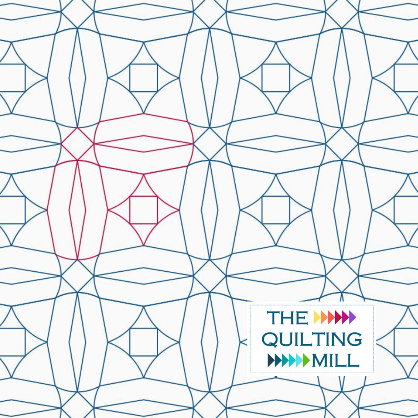 Double Wedding Ring Tile - Digital Pantograph | Modern Geometric ...