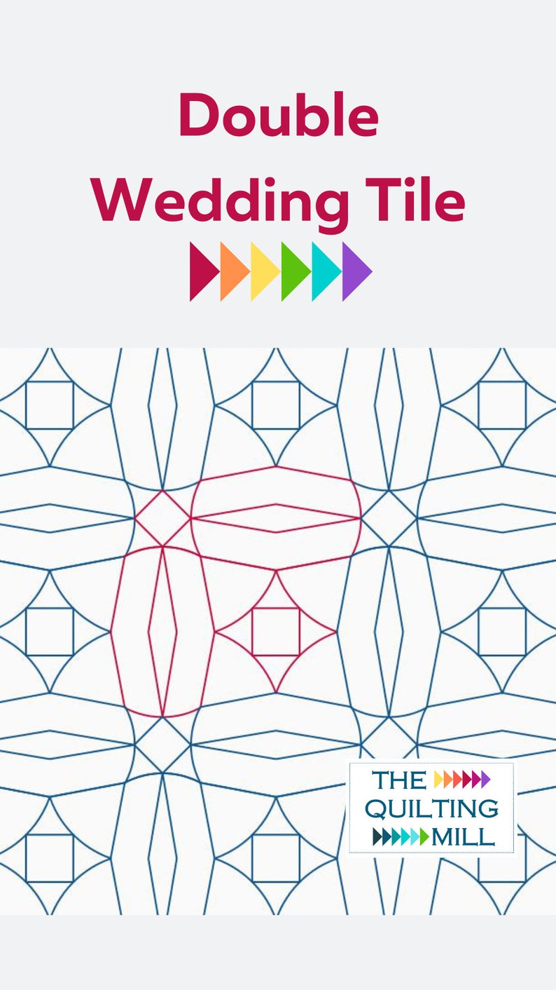 Double Wedding Ring Tile - Digital Pantograph | Modern Geometric ...