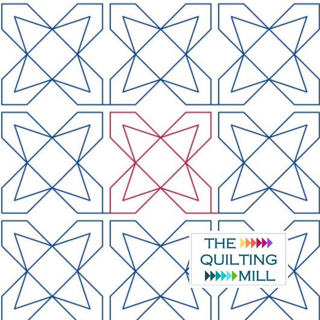 Baci - Quilting Pantograph | Geometric Design With Stars | Longarm E2E ...