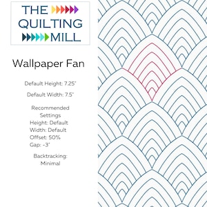 Wallpaper Fan - Longarm Pantograph | Modern Fan Quilting Pattern ...