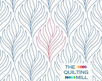 Sprouting - Longarm Pantograph | Leafy Vine Digital Quilting Pattern ...