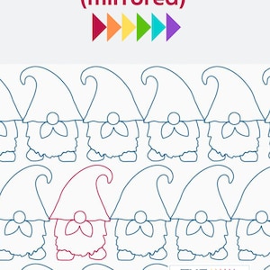 Hand Drawn Gnome - Digital Longarm Quilting Design for Edge to Edge ...