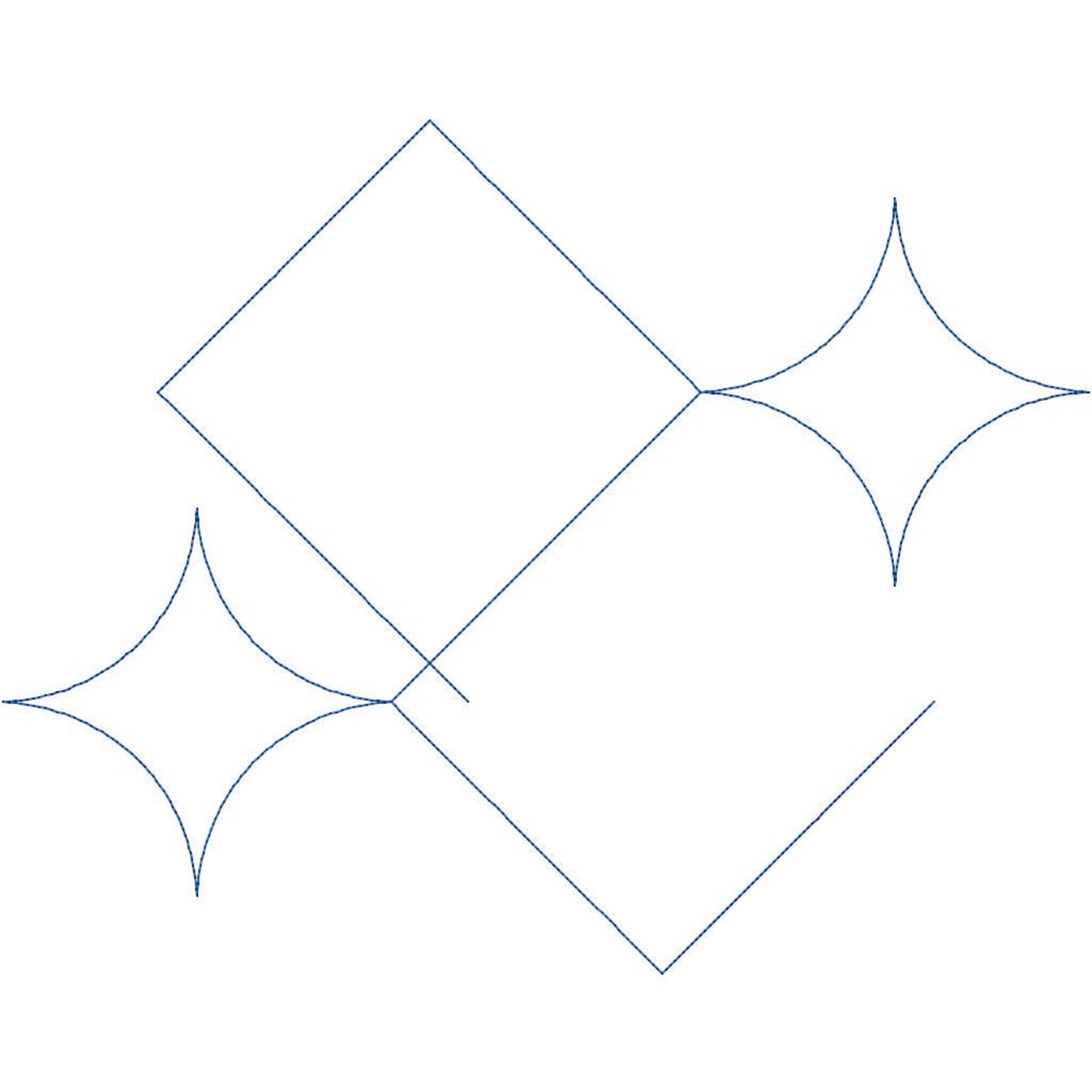 Twinkle Squares - Digital Longarm Quilting Design | Star Geometric ...