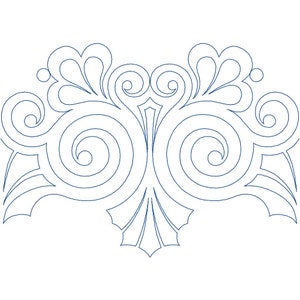 Masquerade - Digital Quilt Pantograph | Elegant Scroll Pattern for ...