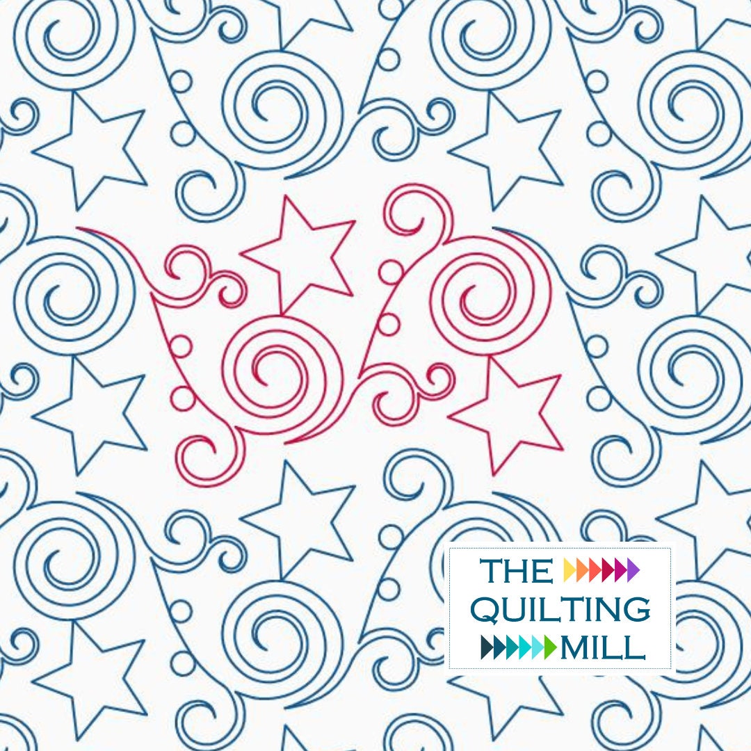 Star Blitz - Longarm Quilting Pantograph | Fun and Festive Star Design ...