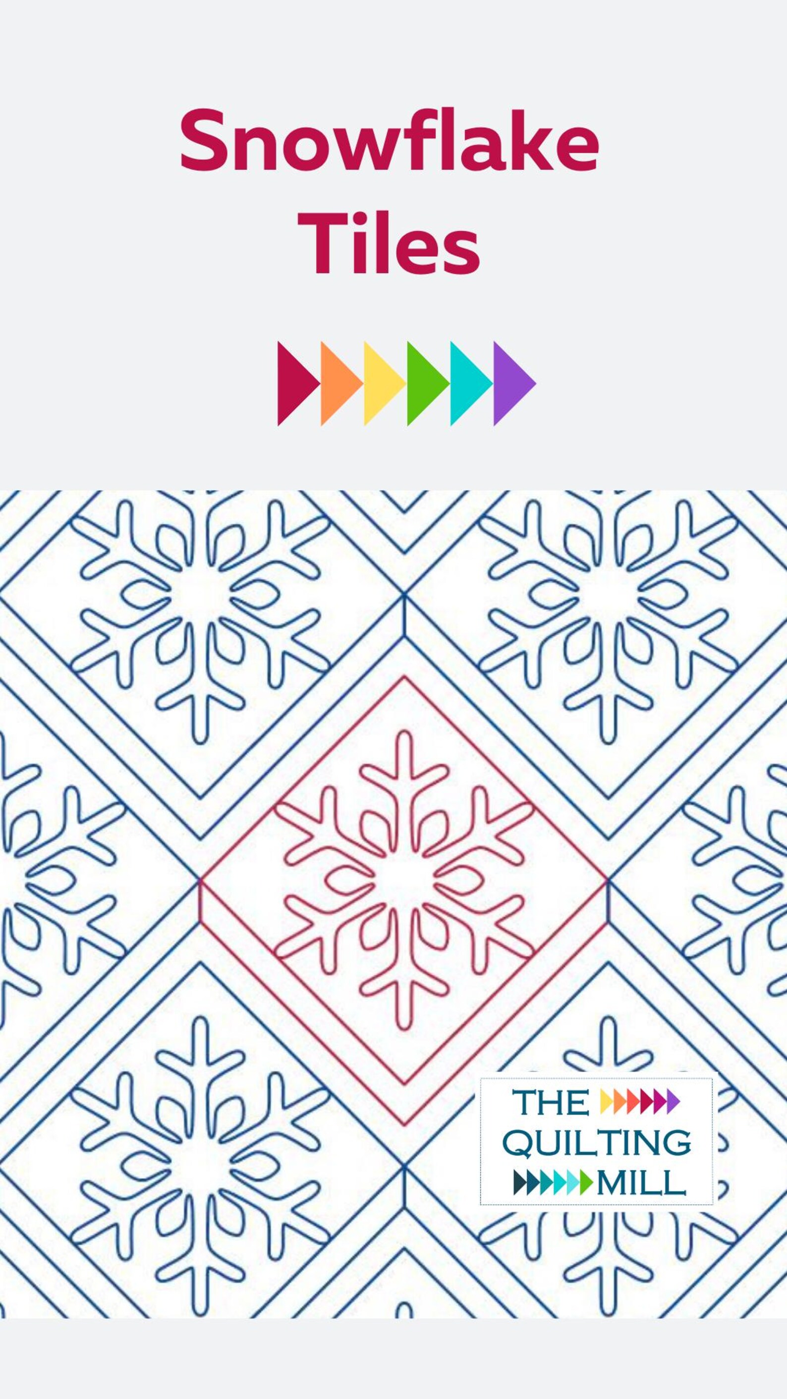 Snowflake Tiles - Digital Pantograph | Holiday Quilting Pattern With ...