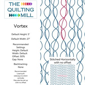 Vortex - Digital Longarm Quilting Design for Edge to Edge Pantograph - Etsy