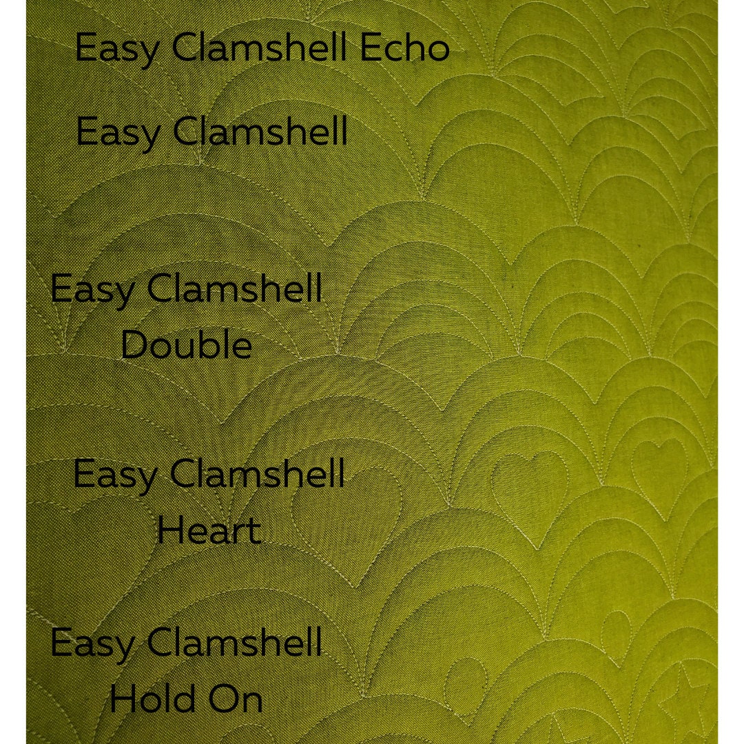 Easy Clamshell Hold on Pantograph | Digital Longarm Quilting Pattern ...