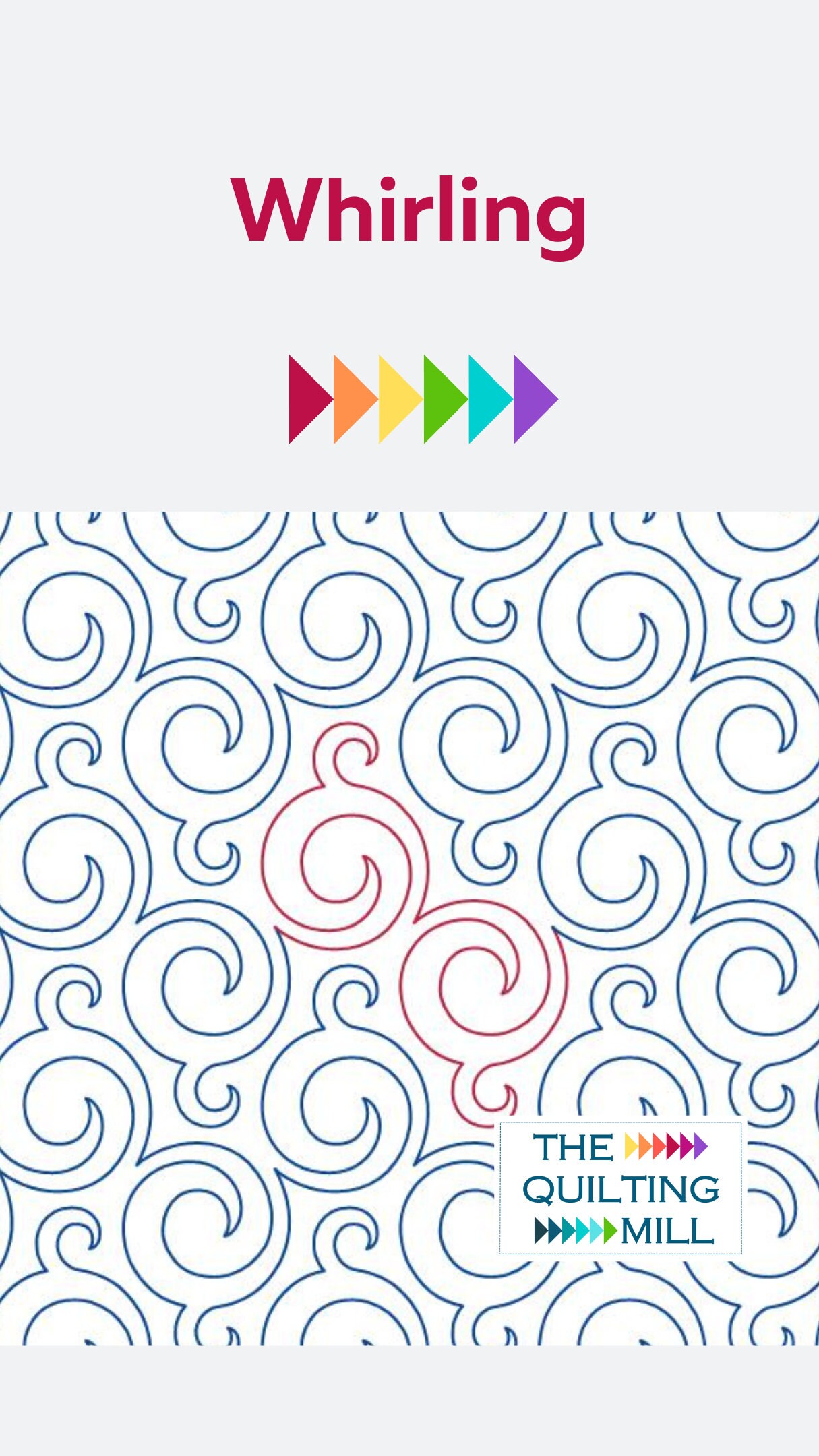 Whirling - Digital Quilting Pantograph | Soft Swirls and Curls Design ...