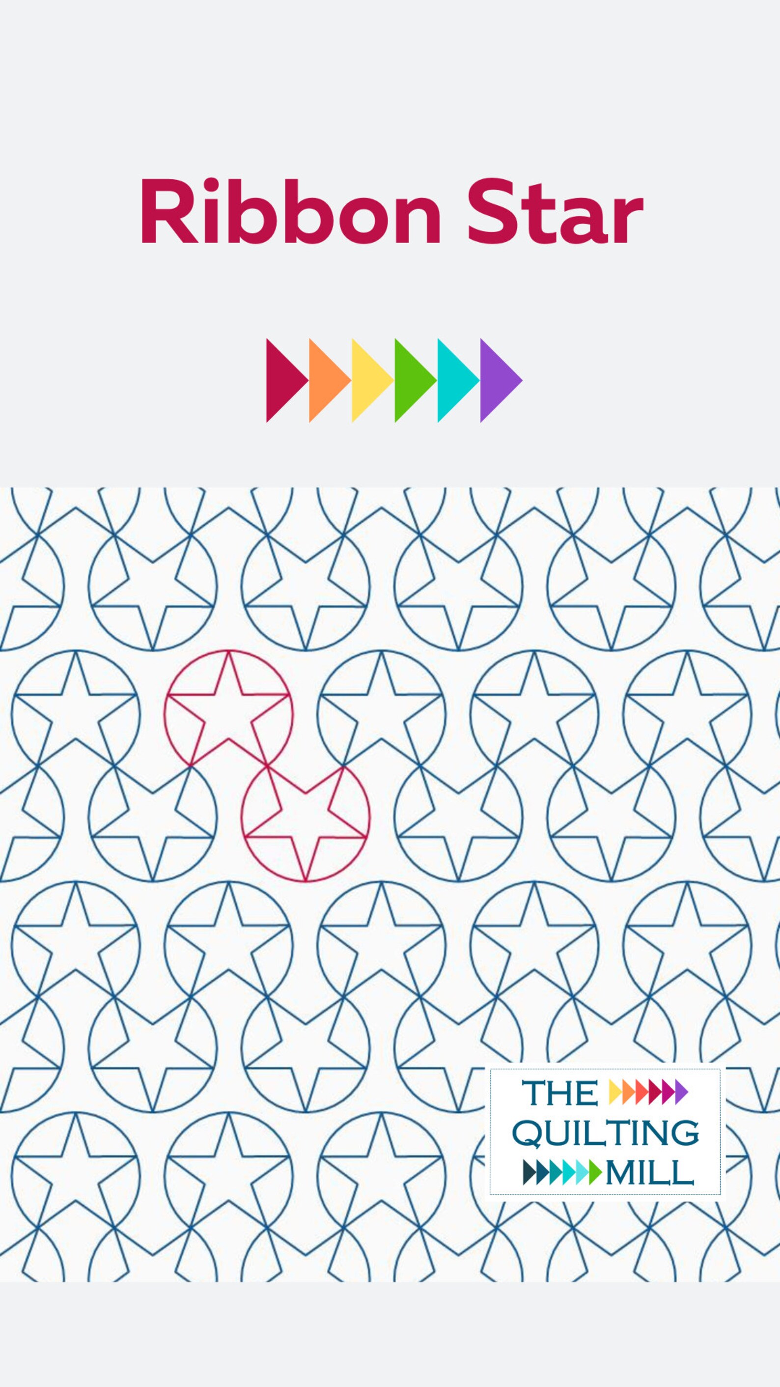 Ribbon Star - Digital Pantograph Download | Pantographs for Longarm ...