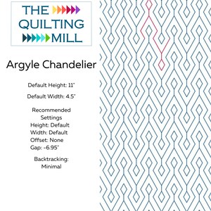Argyle Chandelier - READ DESCRIPTION - Digital Longarm Quilting Design ...