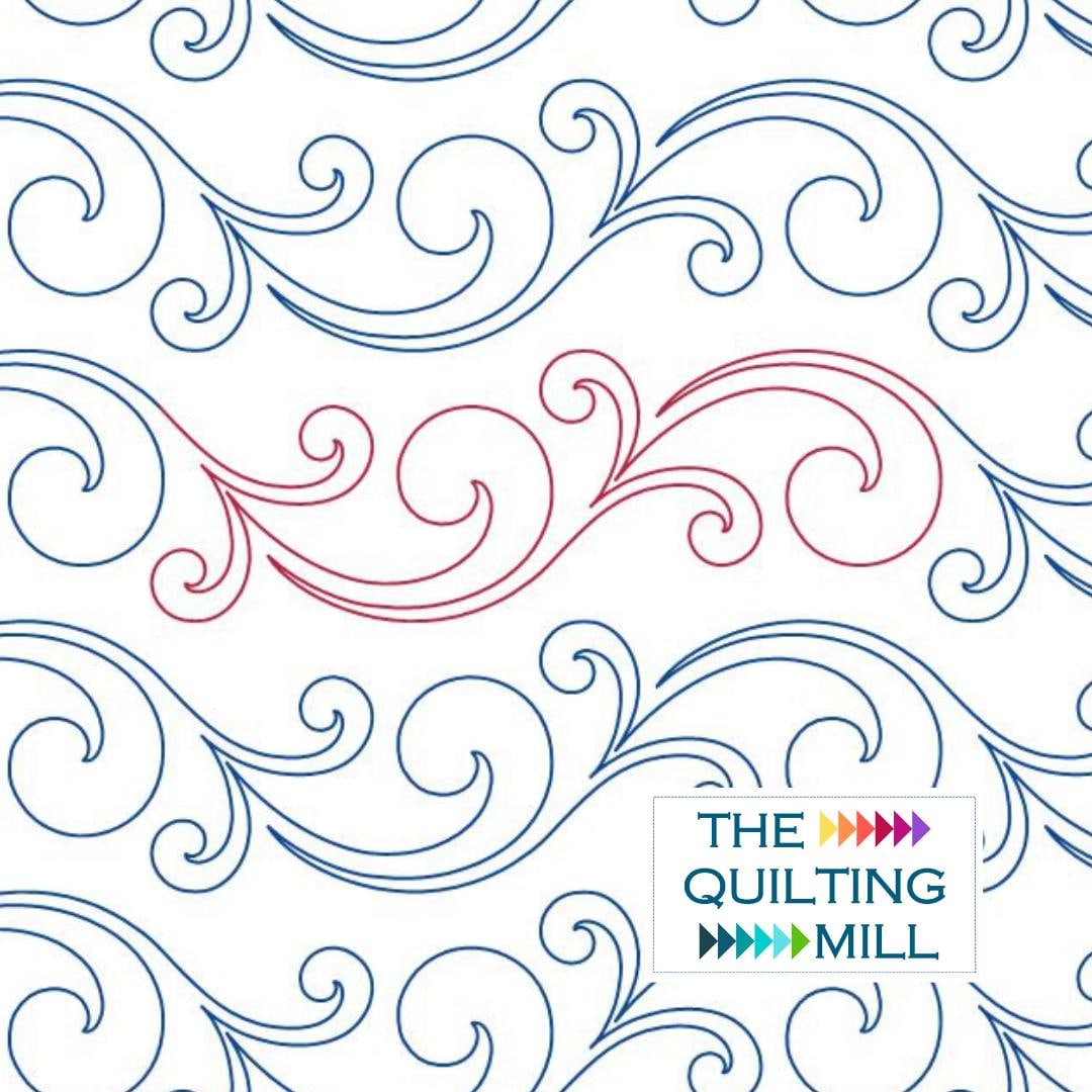 Wisp - Longarm Pantograph | Swirling Curl Design | Digital Quilting ...