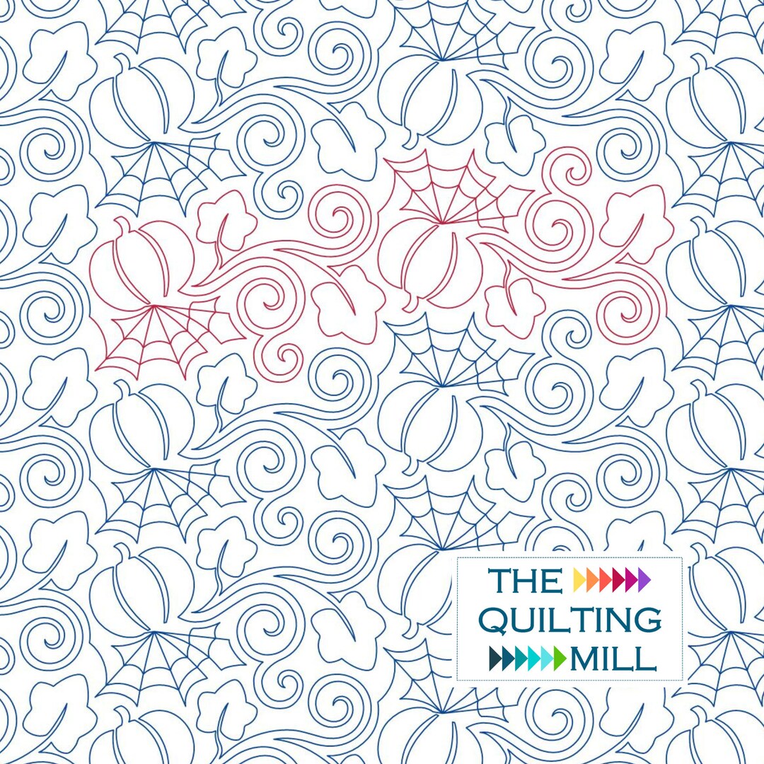 Pumpkin Dreams - Digital Pantograph | Fun Halloween Quilting Design ...