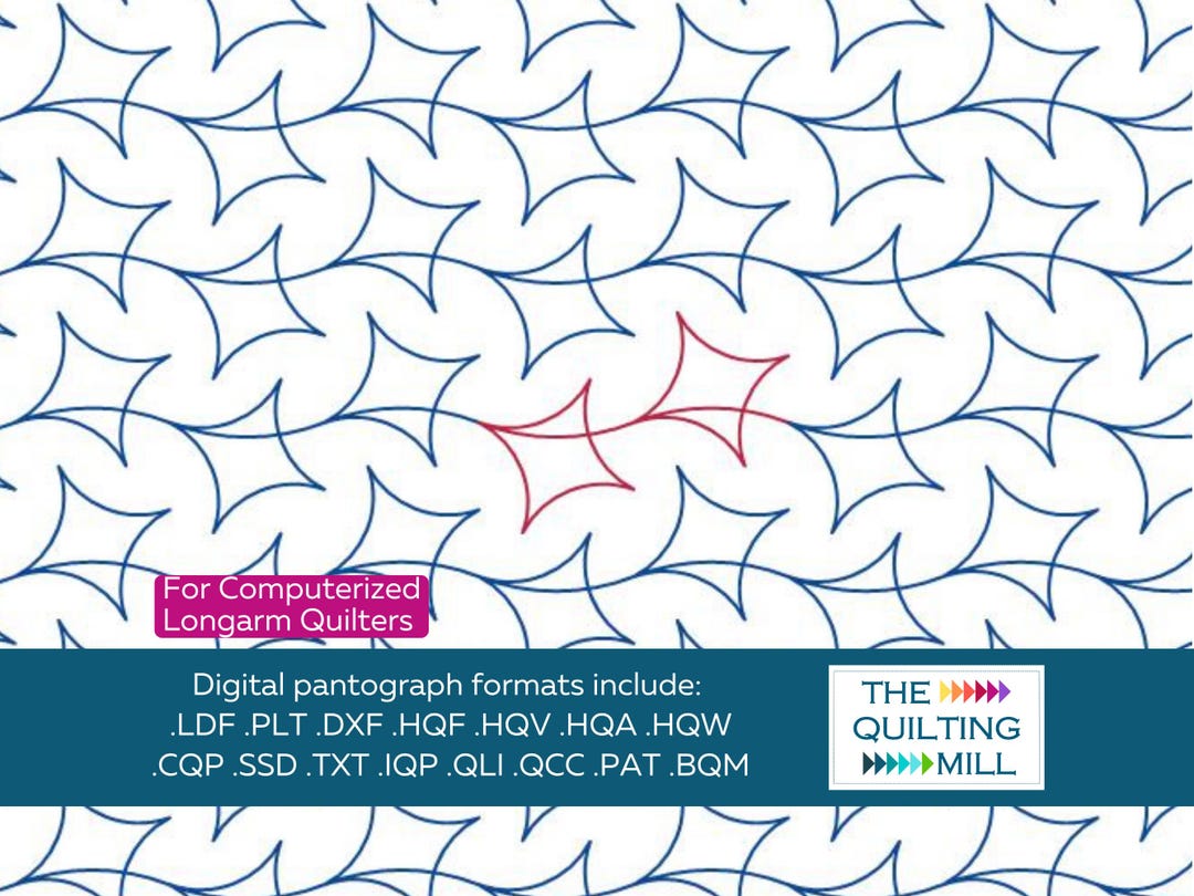 Twinkle Dance - Curve Geometric Pantograph | Digital Quilt Pantograph ...