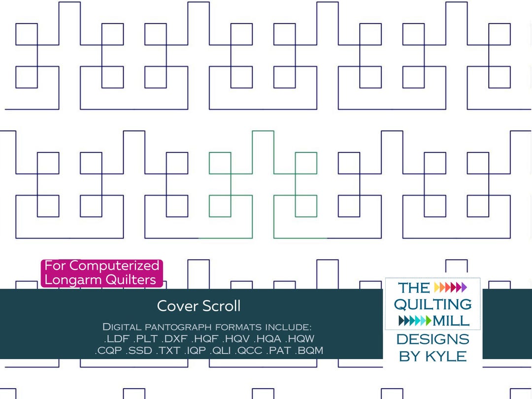 Cover Scroll - Digital Longarm Quilting Design for Edge to Edge ...
