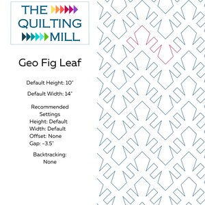 Geo Fig Leaf - Digital Longarm Quilting Design for Edge to Edge ...