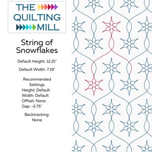String of Snowflakes - Christmas Digital Pantograph |, Elegant ...