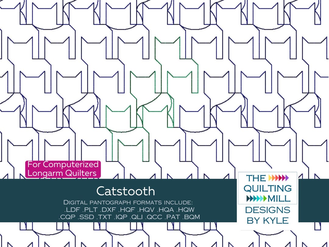 Catstooth - Digital Pantographs for Longarm Quilting | Halloween Cat ...