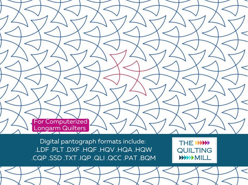 Scattered - Digital Pantograph | Geometric Longarm Quilting Pattern ...