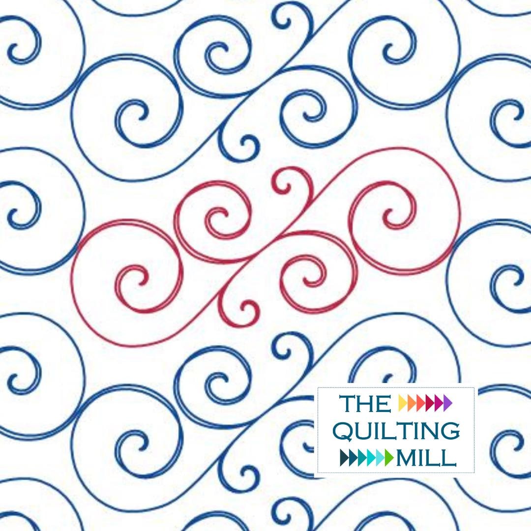 Beehive Swirl - Longarm Pantograph | Spiral Quilting Pattern | Digital E2E Swirl Design for ...