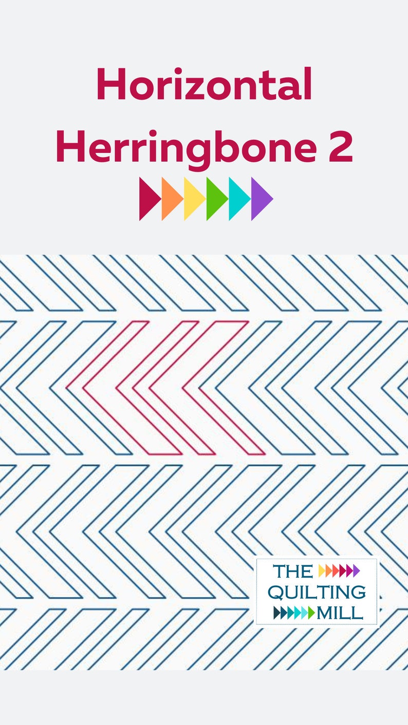 Horizontal Herringbone BUNDLE - Digital Longarm Quilting Design for ...