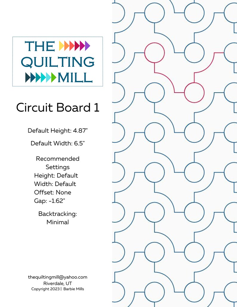 Circuit Board 1 - Digital Pantograph | Modern Quilting Pattern ...