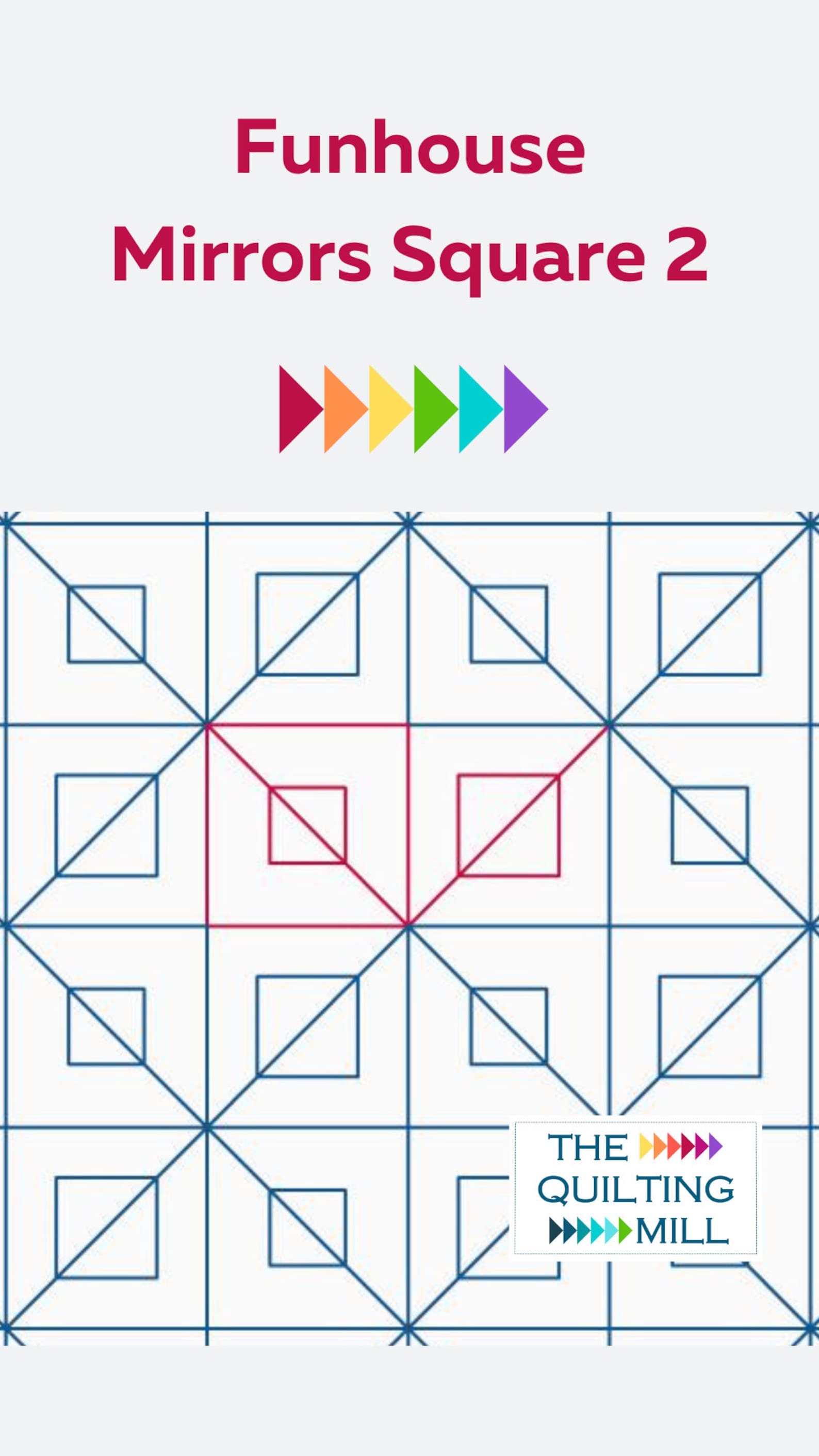 Funhouse Mirrors Square Bundledigital Longarm Quilting Design for Edge ...