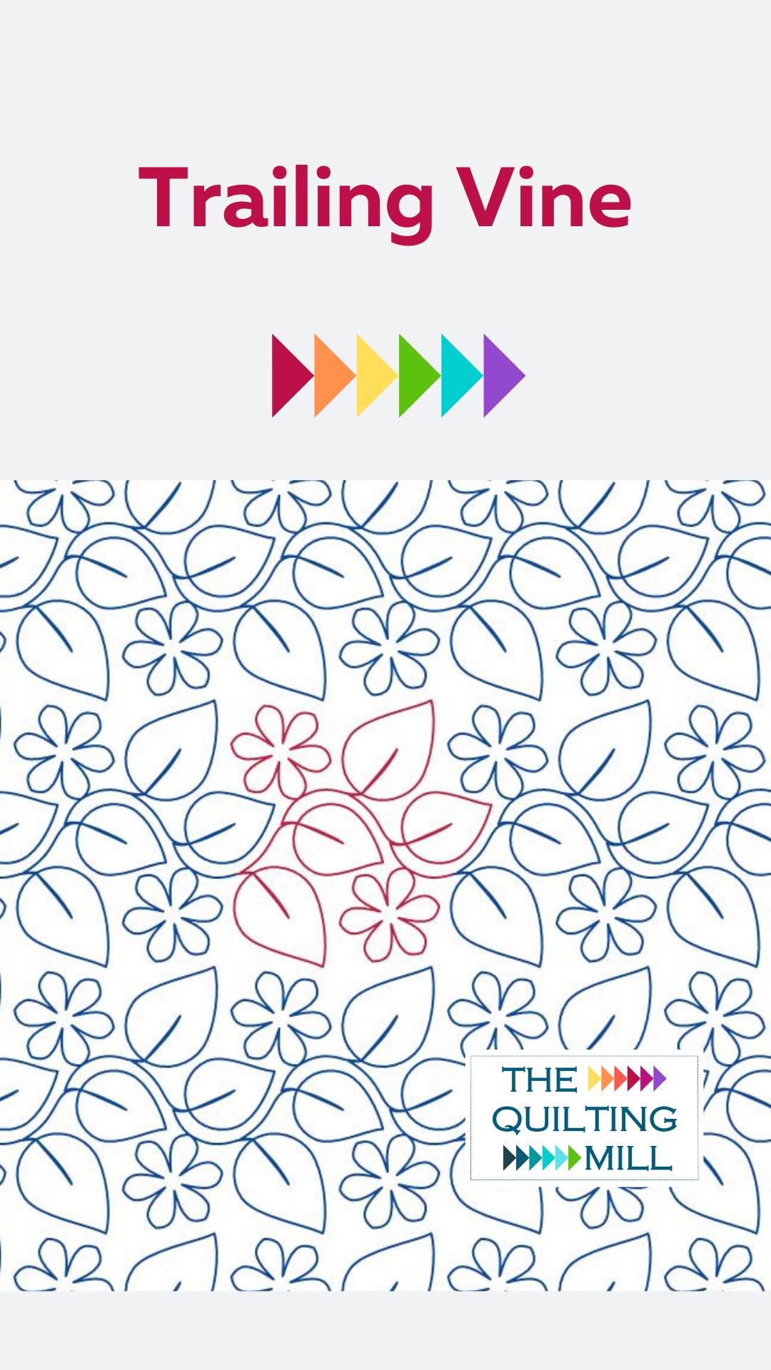 Trailing Vine - Digital Pantograph | Longarm Quilting Pattern | Leaf ...