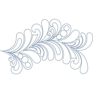 Resplendent - Digital Longarm Quilting Design | Feather Plume ...