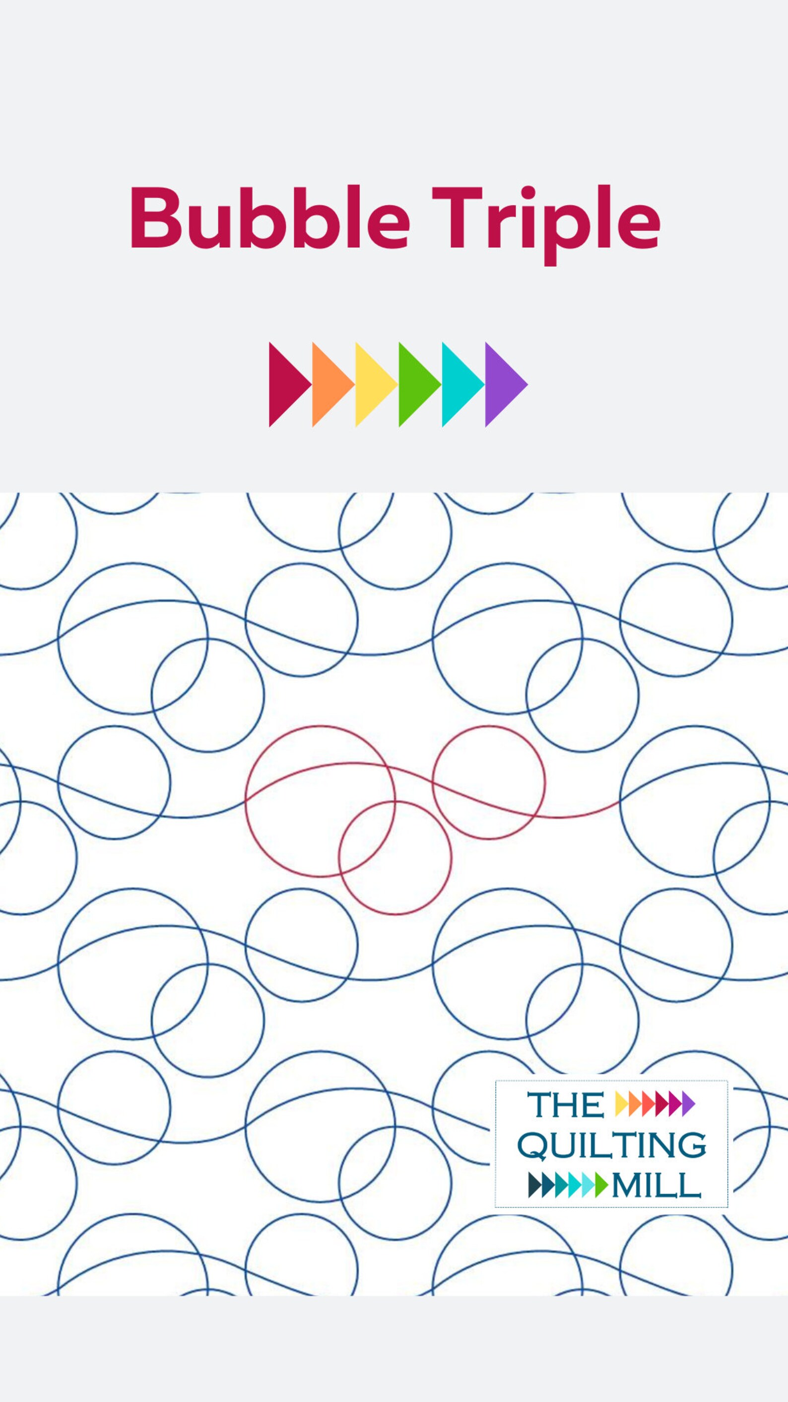 Bubble - Triple Digital Pantograph for Longarm Quilting - Fun Loop ...