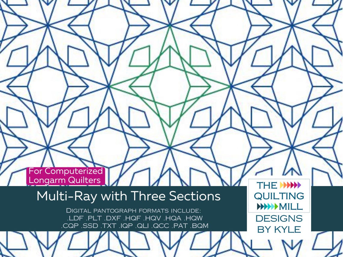 Multi-ray With 3 Sections Longarm Quilt Pattern | Digital Longarm ...