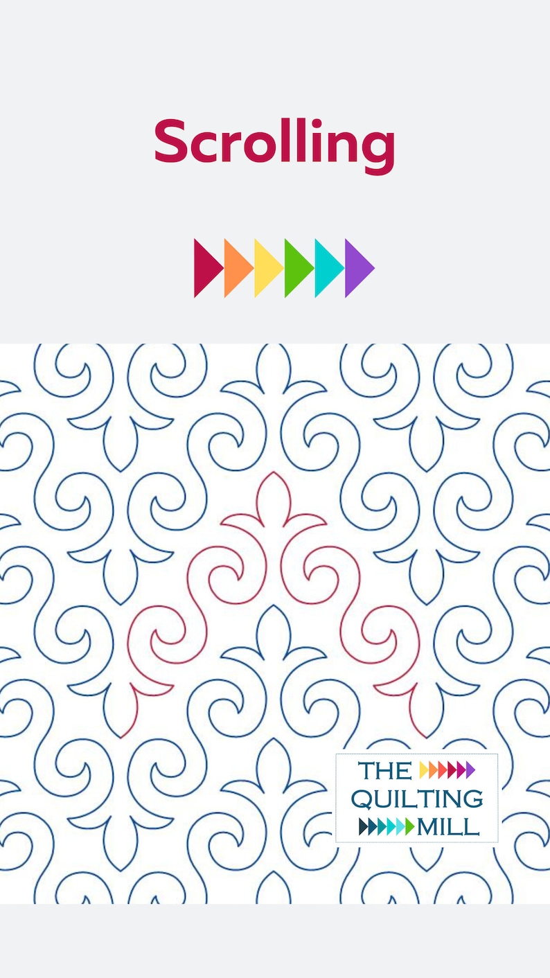 Scrolling - Digital Quilting Pantograph | Longarm Quilt Pattern | E2E ...