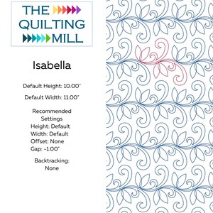 Isabella Digital Longarm Quilting Design for Edge to Edge Pantograph - Etsy